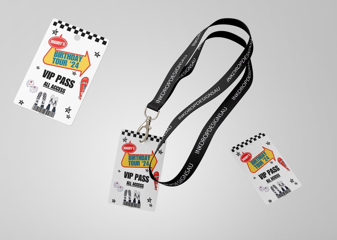Warped Tour Birthday VIP Pass: Editable Canva Template (digital ...