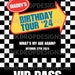 Warped Tour Inspired Birthday VIP Pass, All Access Lanyard (canva ...