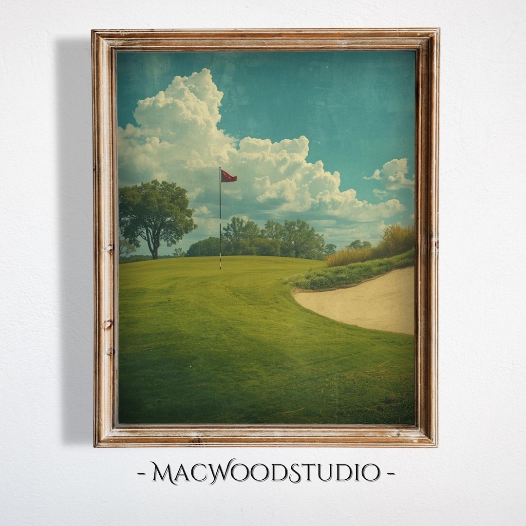Vintage Golf Course Print, Retro Golf Wall Art (digital Download) - Etsy