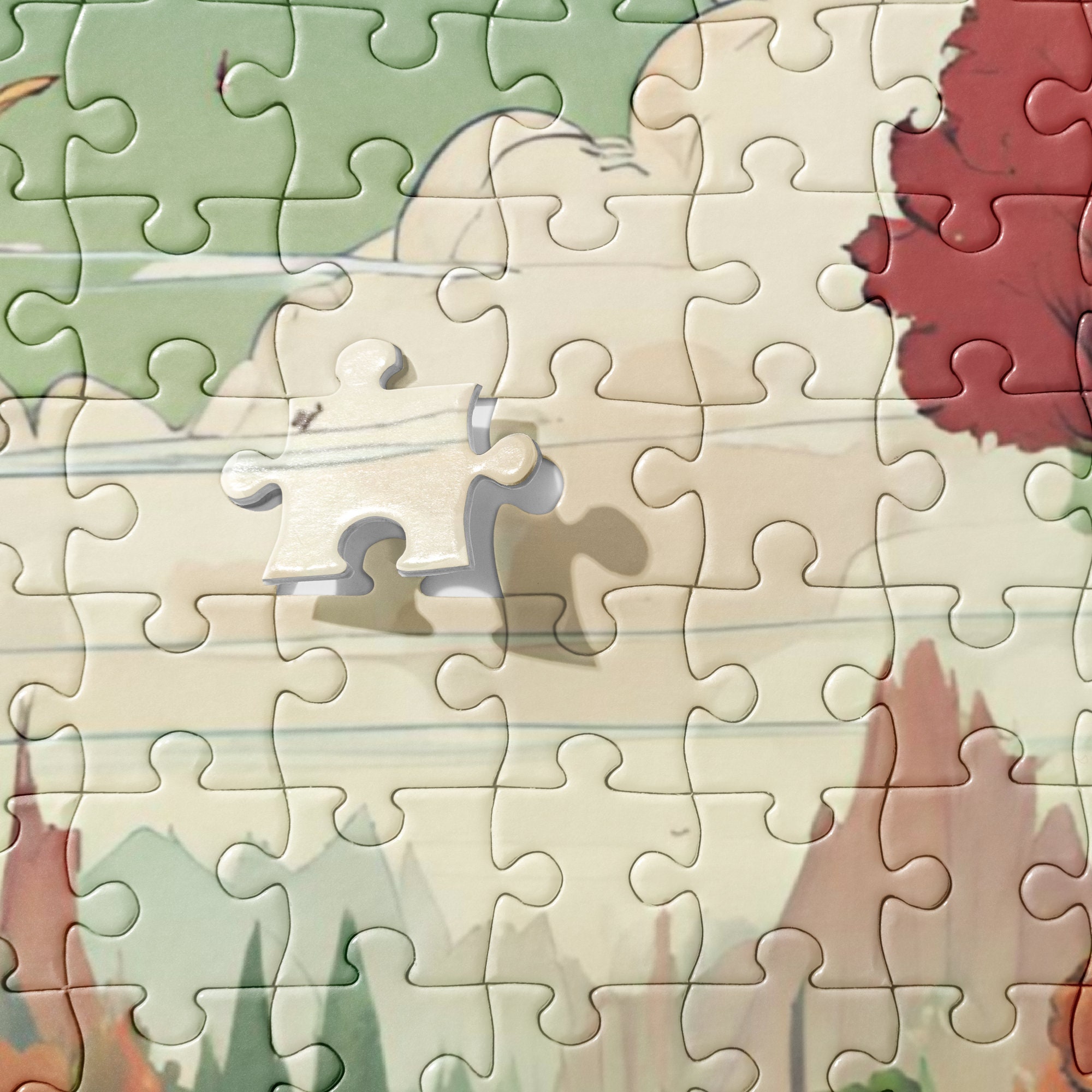 Enchanted Wilderness Dreamy Nature Scene Jigsaw Puzzle Serene Wildlife ...