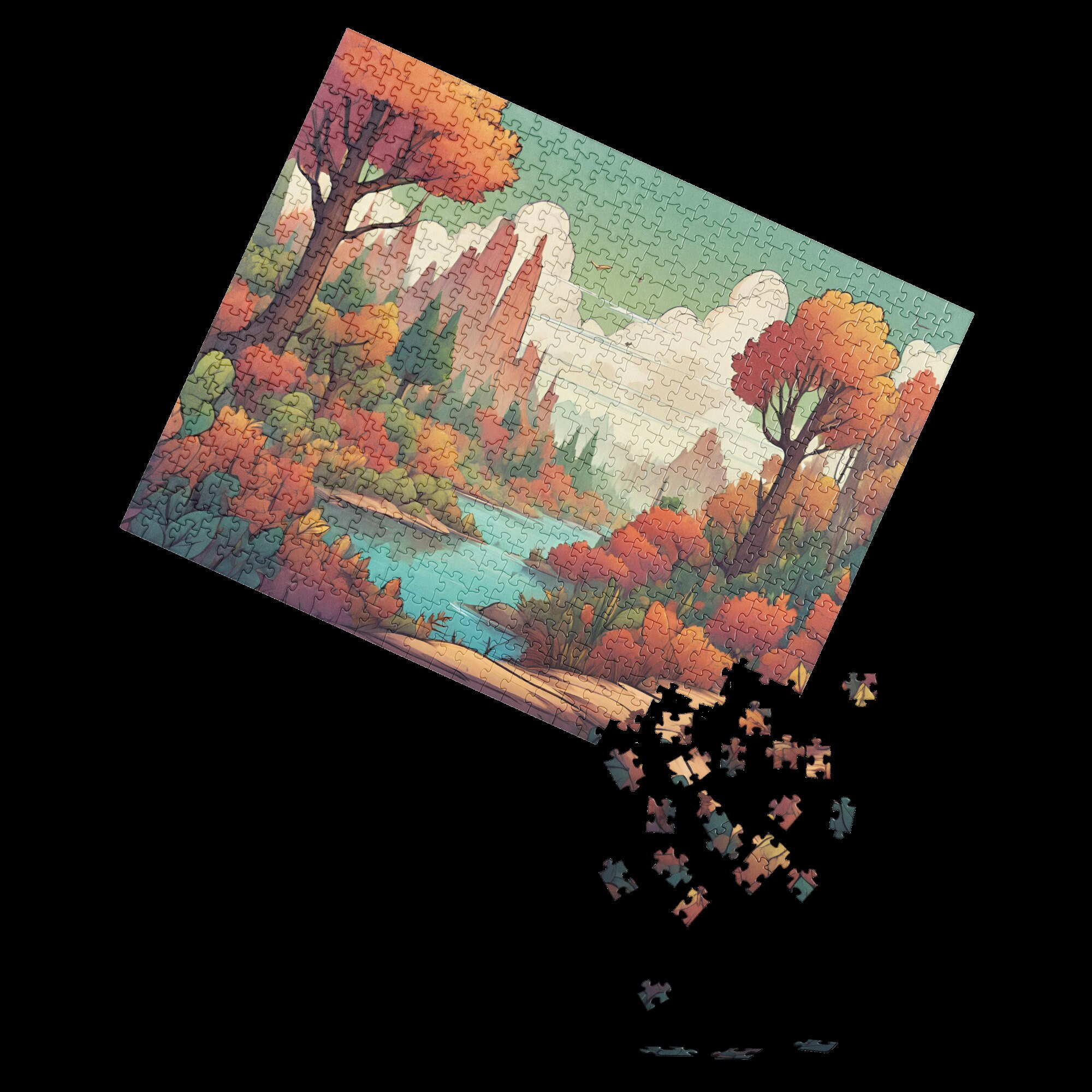 Enchanted Wilderness Dreamy Nature Scene Jigsaw Puzzle Serene Wildlife ...