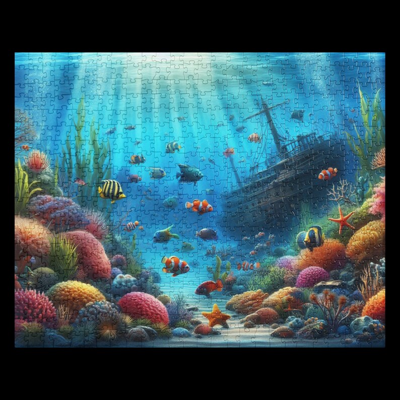 Enchanting Marine Elegance Jigsaw Puzzle Underwater Scene With Vibrant ...
