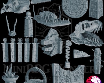 Wooden Scatter Terrain 3D Printed by Sync Ratio Systems for Dnd, 5E ...