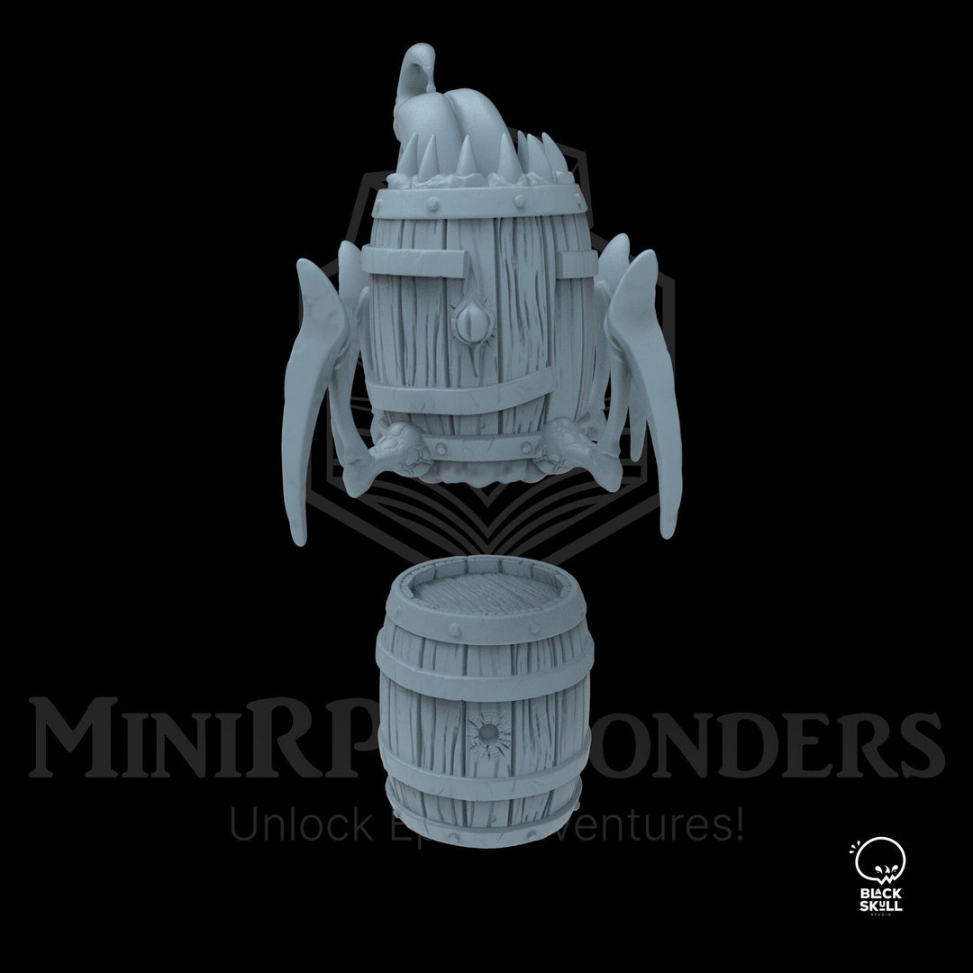 Mimic Barrel by Black Skull Studio | for Dnd, 5E, Pathfinder and Other ...