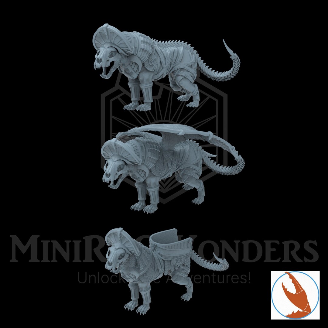 Warsphinx by Crab Miniatures | Undead Egypt Warbeast - Etsy