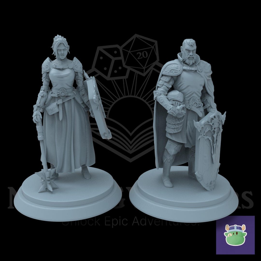 Human Clerics by Tenda Orc Studio | Female and Male Human Cleric - Etsy