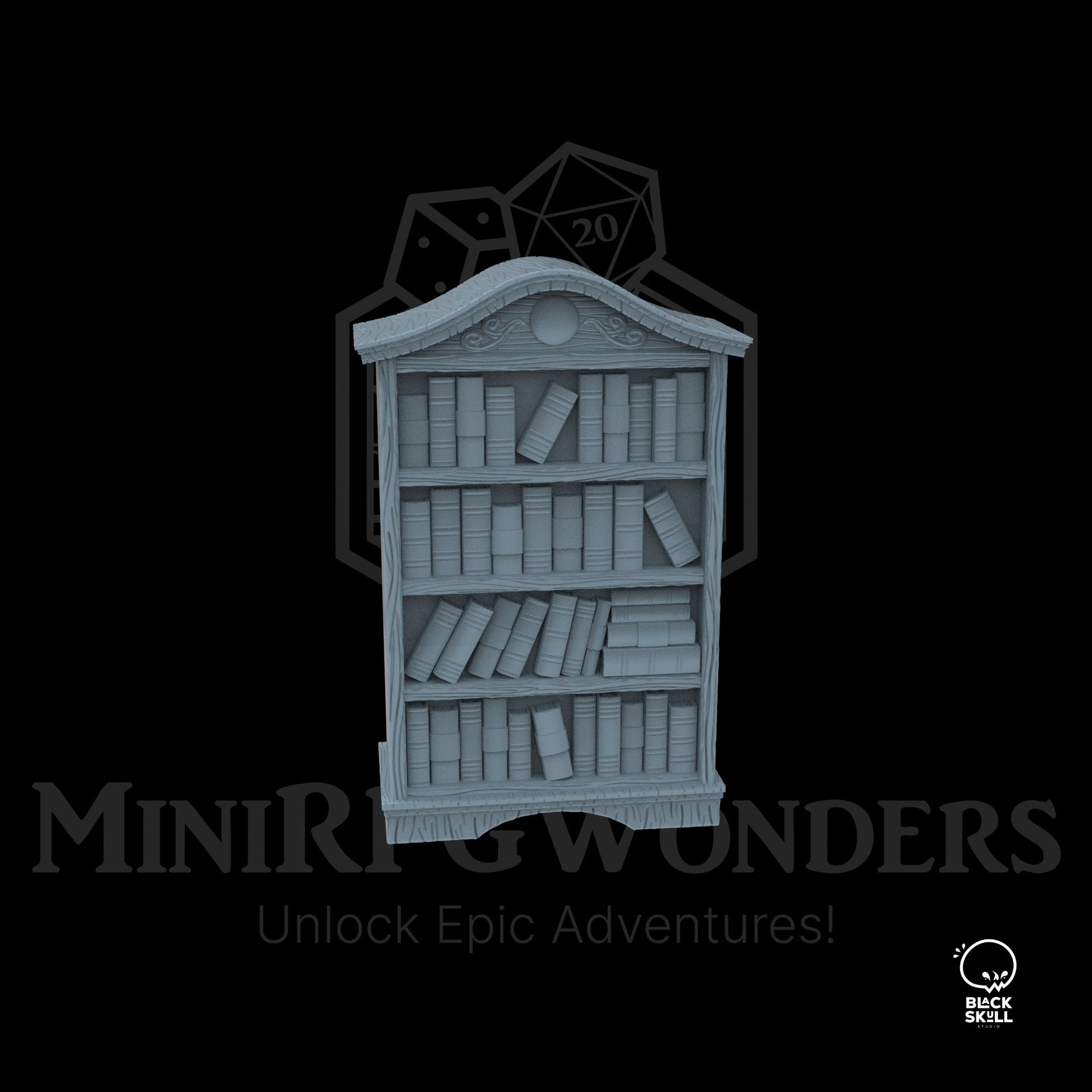 Mimic Bookcase / Bookshelf by Black Skull Studio for Dnd, 5E ...