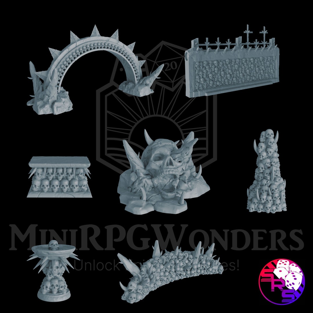 Hellscape Scatter Terrain by Sync Ratio Systems | for Dnd, 5E ...