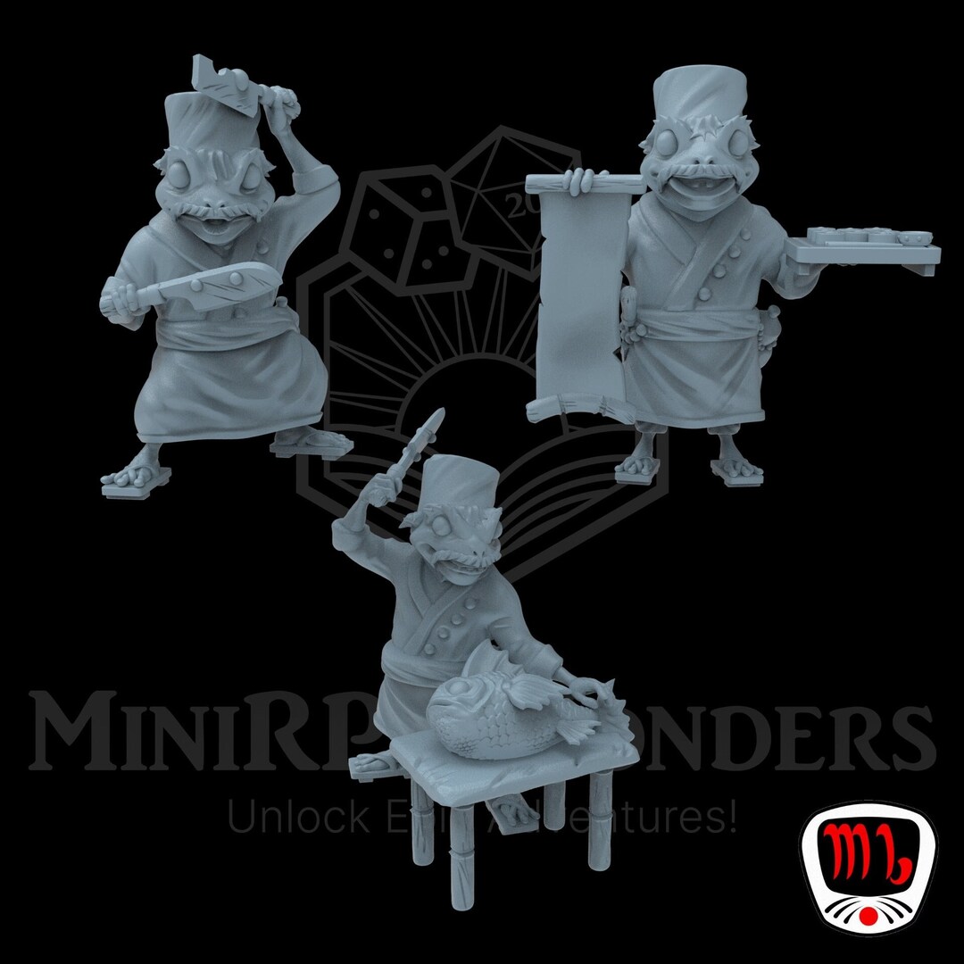 Asian Frog Sushi Chef by Mojibake Japanese Hero Asiatic Hero Asiatic ...