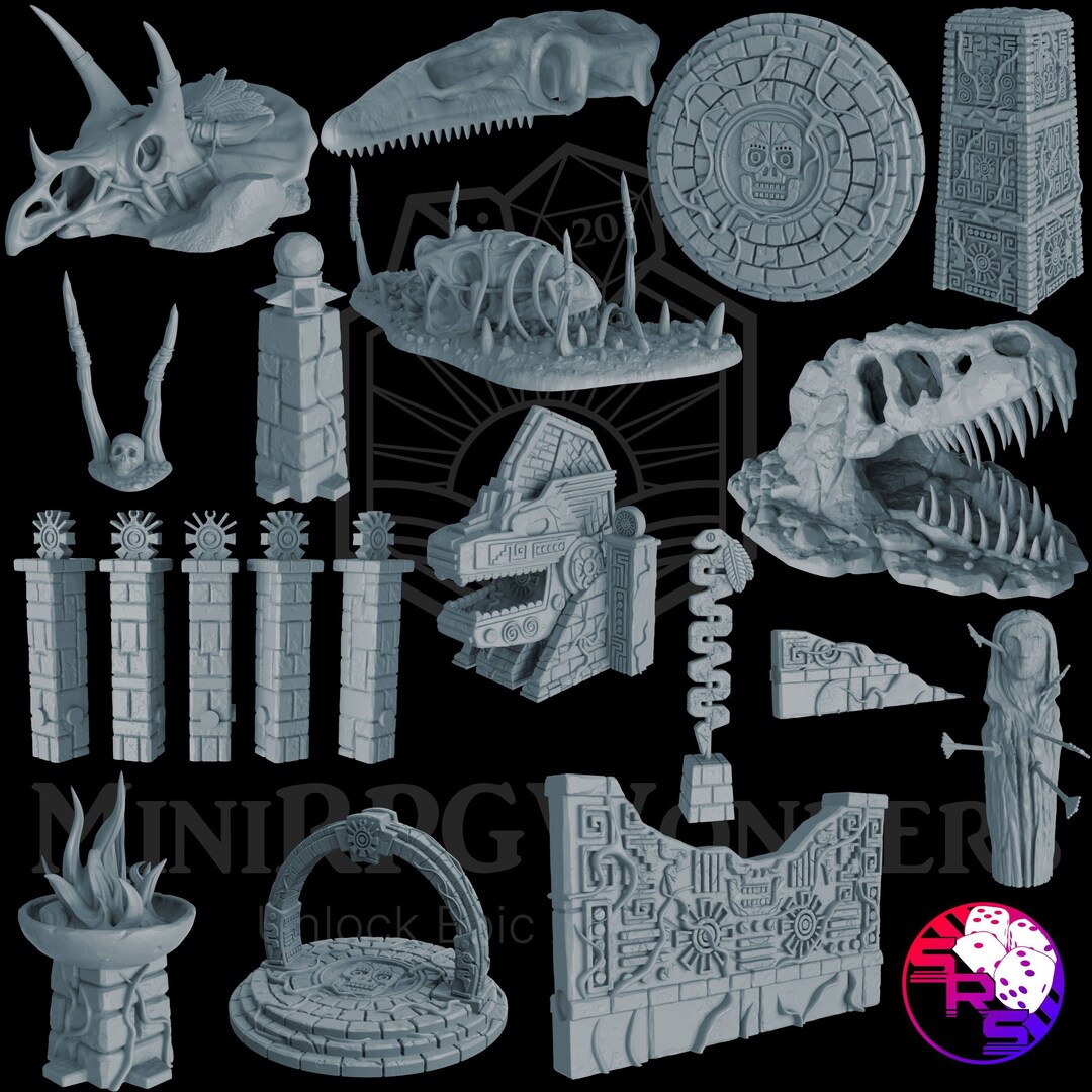 Aztec Scatter Terrain by Sync Ratio Systems | for Dnd, 5E, Pathfinder ...