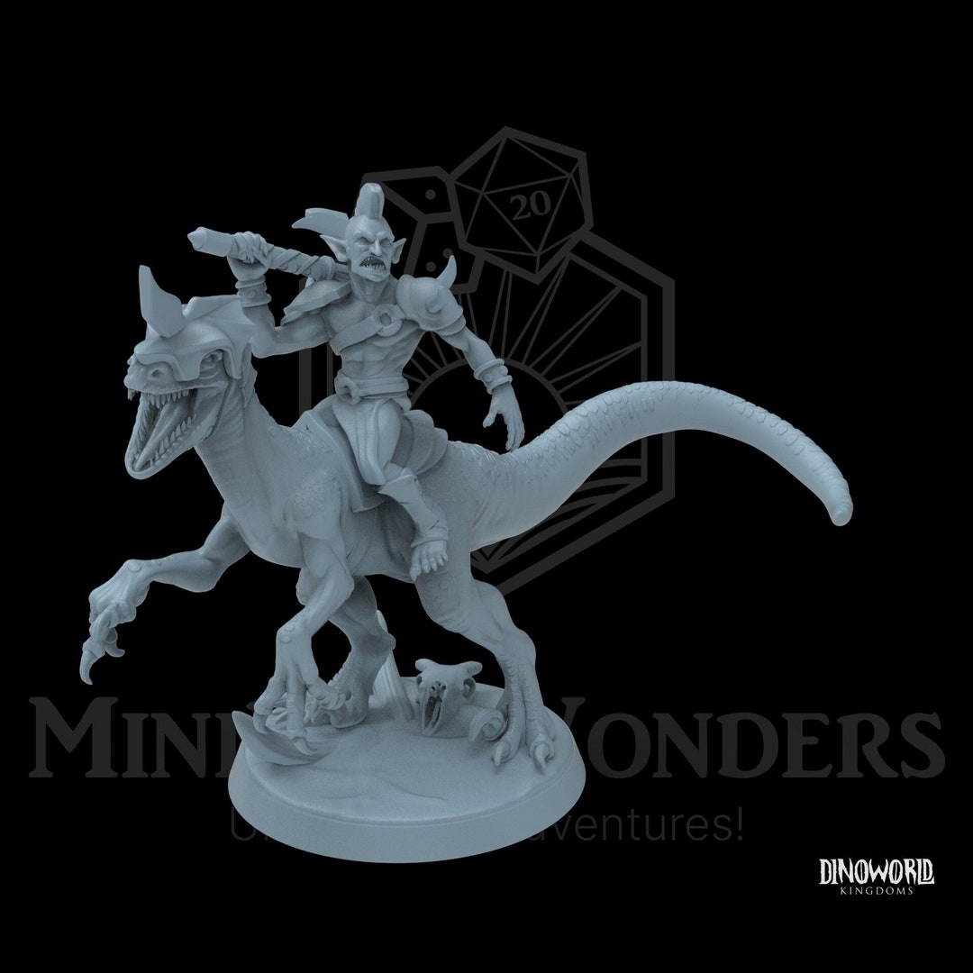 Goblin Mounted Velociraptor by Dinoworld | for Dnd, 5E, Pathfinder and ...