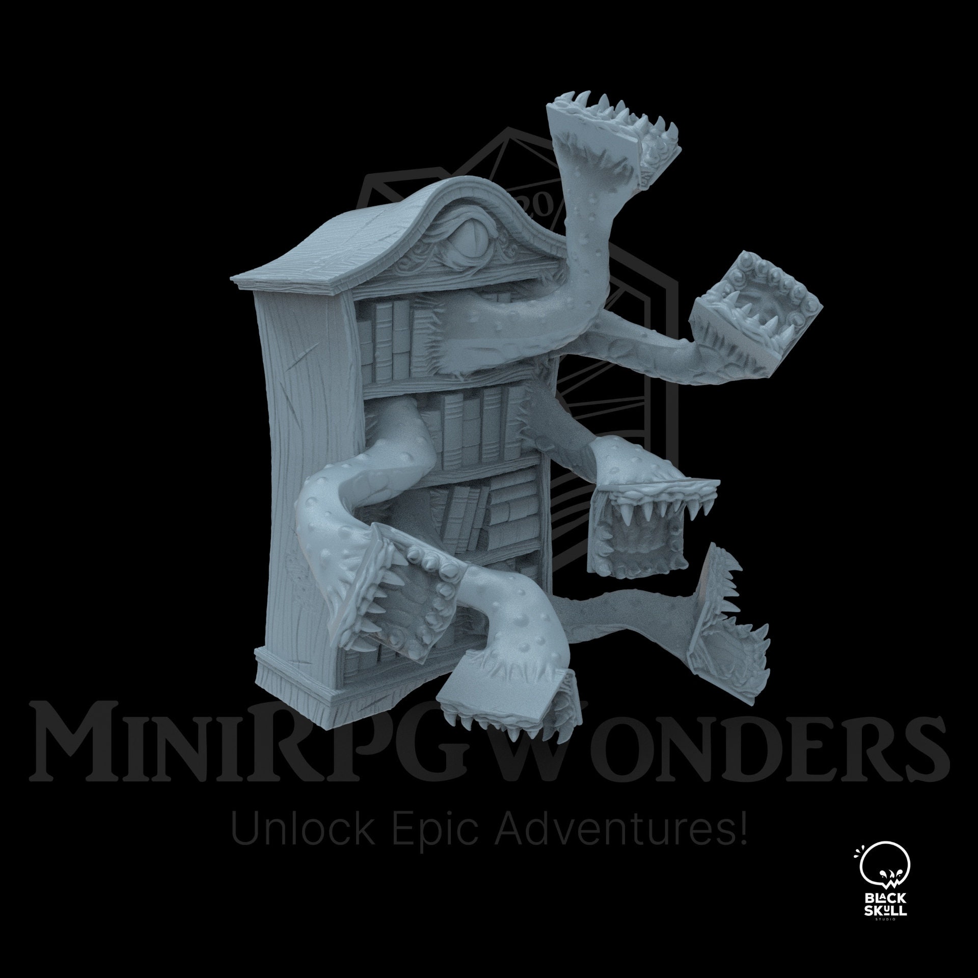 Mimic Bookcase / Bookshelf by Black Skull Studio for Dnd, 5E ...