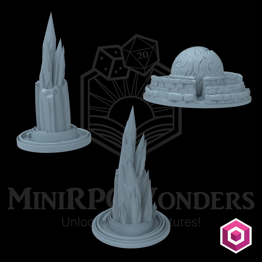 Crystal Spikes + Orb by 3dhexes | D&D Modular Terrain | Scatter Terrain ...