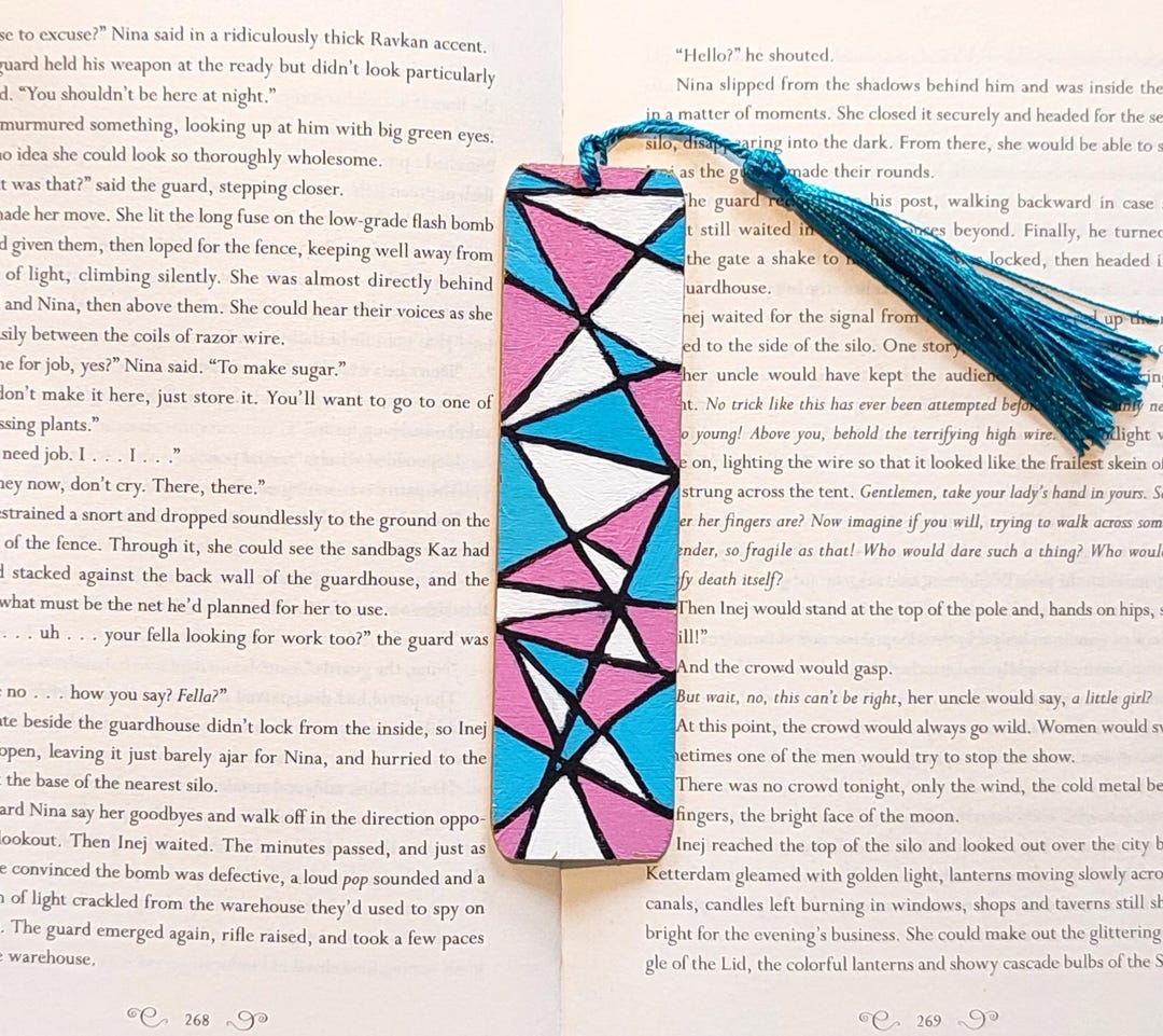 LGBTQ Hand Painted Bookmark Transgender Flag Abstract Pattern Pride Art ...
