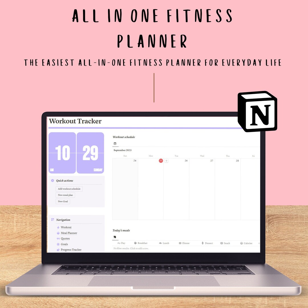 NOTION FITNESS PLANNER - Etsy