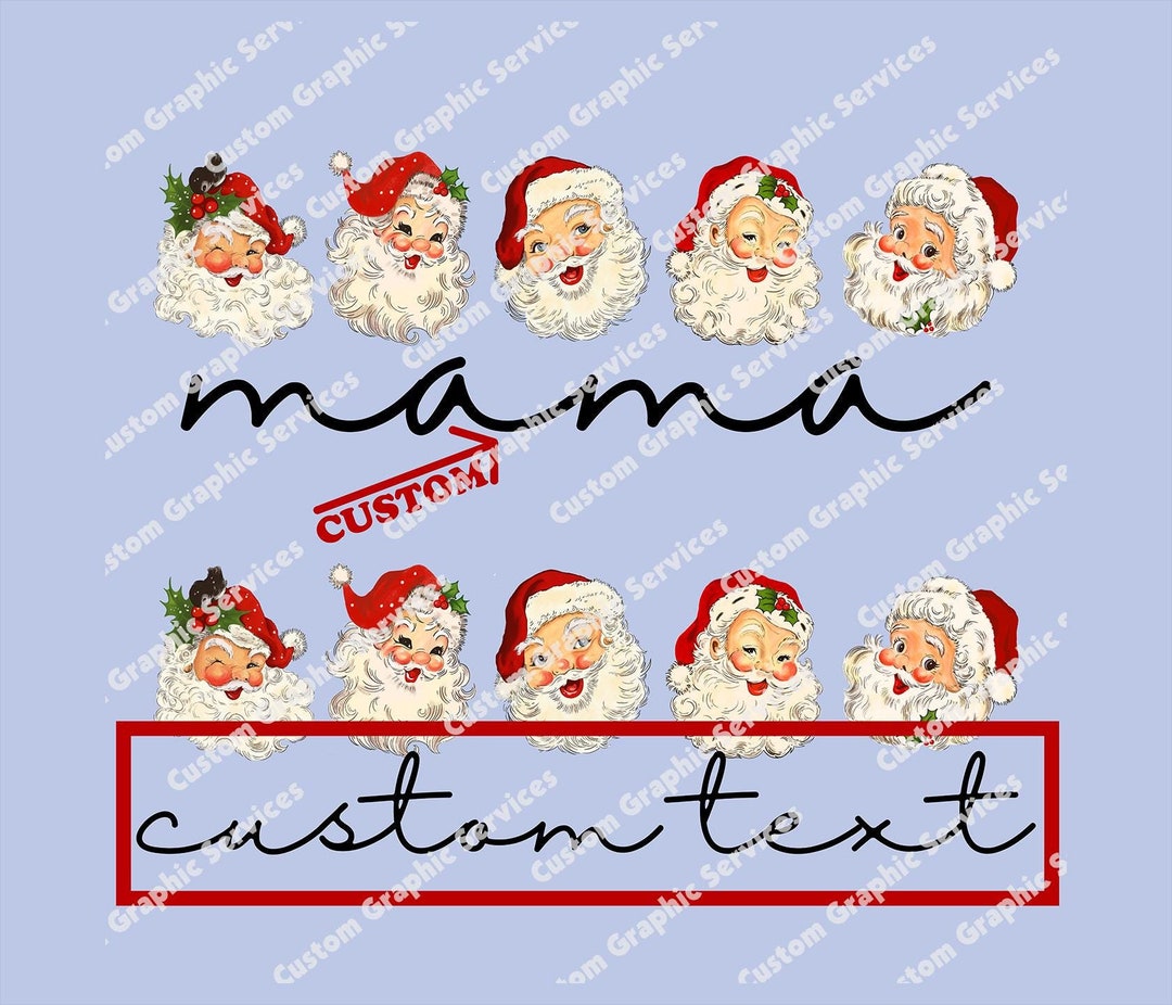 Custom Christmas Santa Mama PNG, Personalized Santa 350DPI High ...