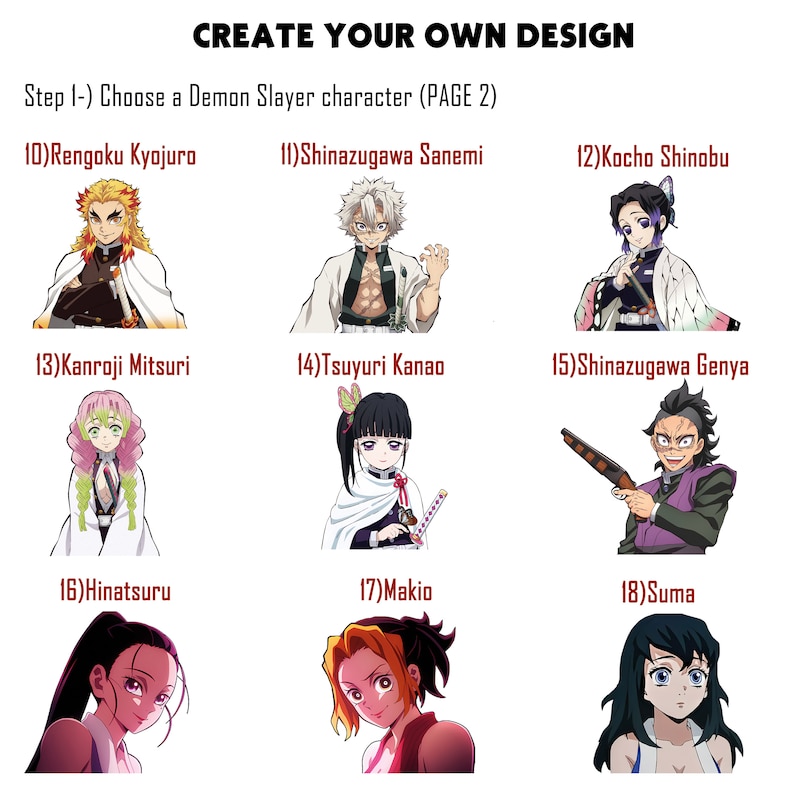 Custom Demon Slayer Png for Printing, Demon Slayer Print Materials ...
