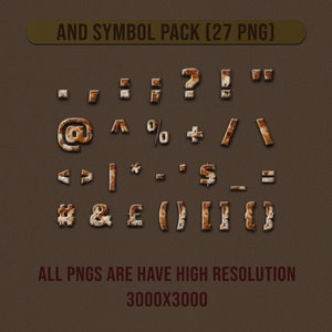 Custom Rust Alphabet Clipart: Uppercase, Lowercase, Numbers, Symbols ...