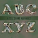 Snake Alphabet Clipart: Textured Letters (digital Download) - Etsy