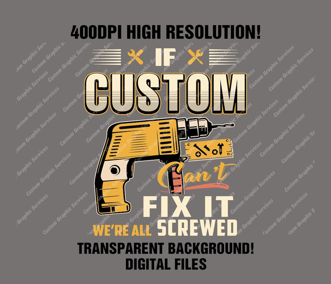 Custom Name Can't Fix It PNG: 400DPI Digital File - Etsy