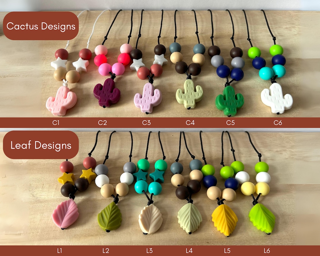 Sensory Chew Necklace Chewlery, Adult Chew Toy, Adjustable Flower ...