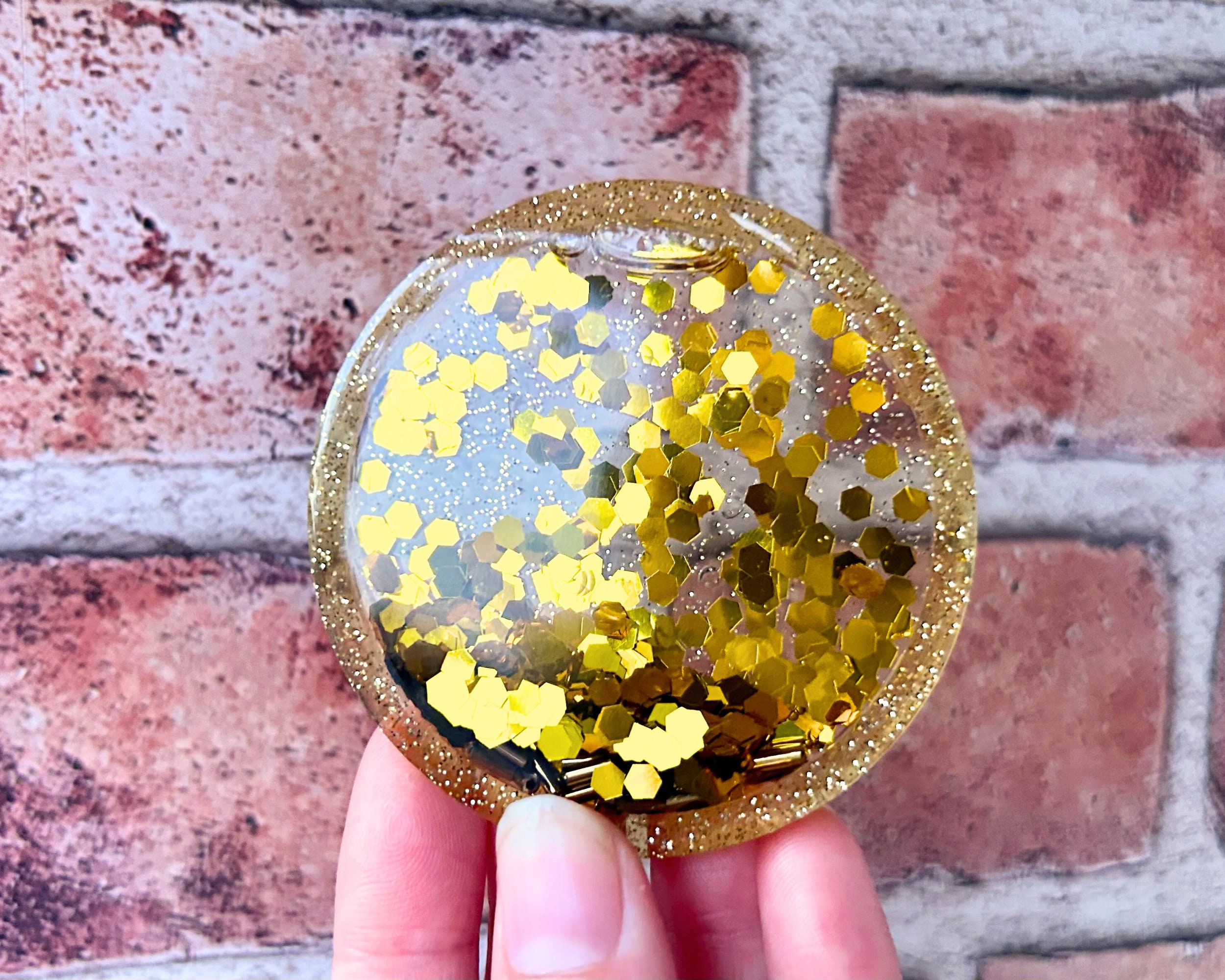 Large Sensory Shaker Disc Fidget Stress Relief Toy Resin - Etsy