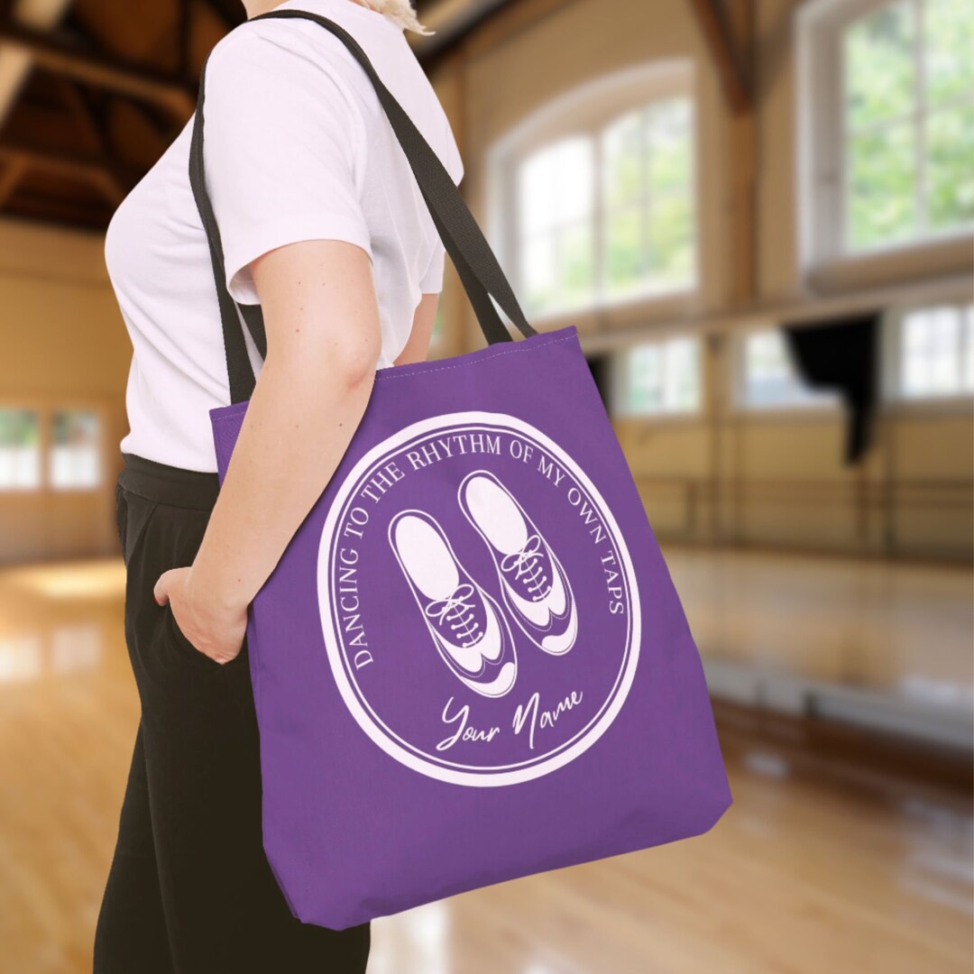 Personalized Tap Dancer Purple Tote Bag - Etsy