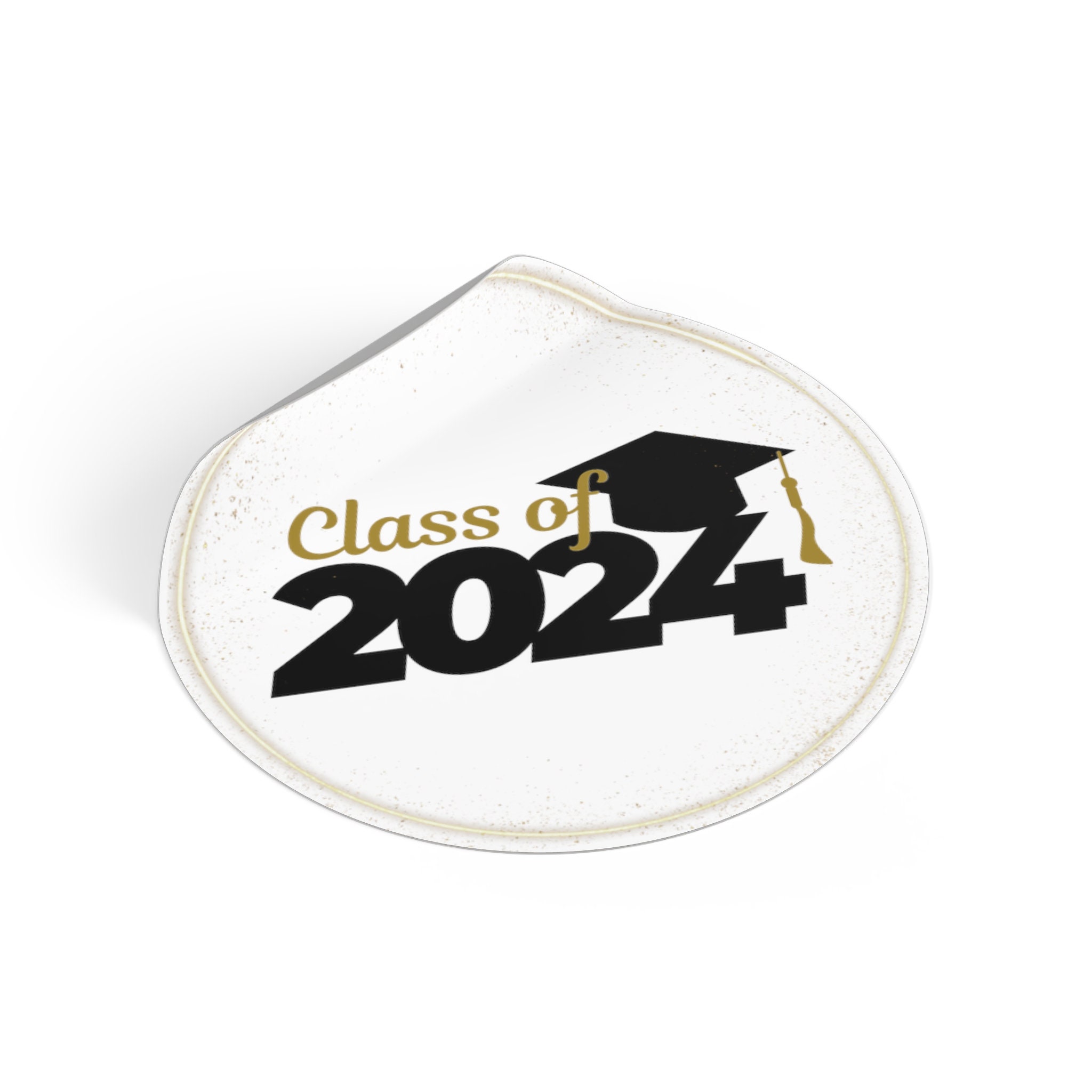 Class of 2024 Round Vinyl Stickers - Etsy