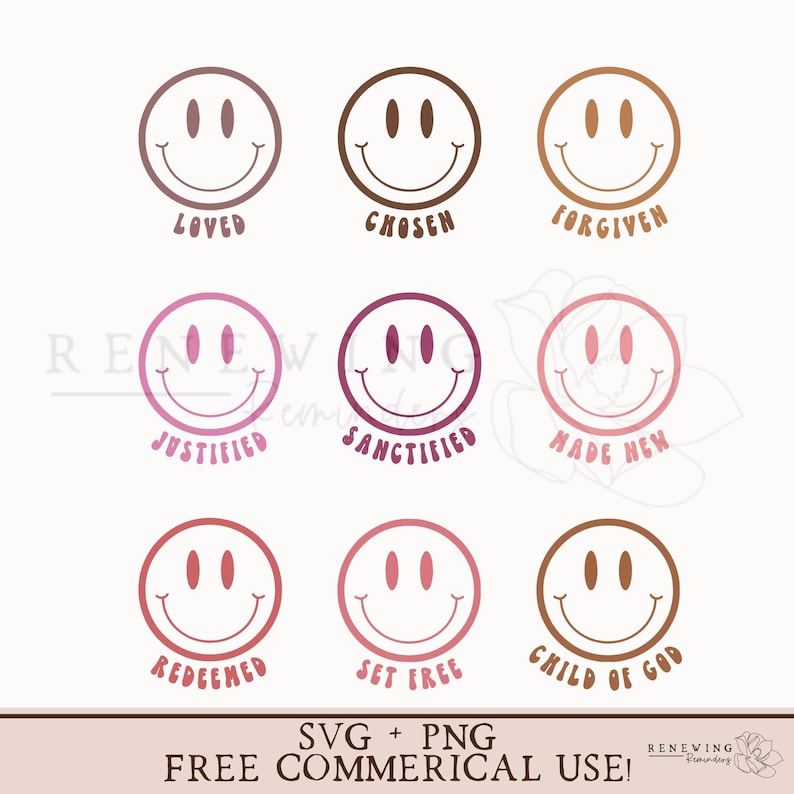 Identity in Christ Svg Christian Smiley Face Shirt Png Happy Face Shirt ...