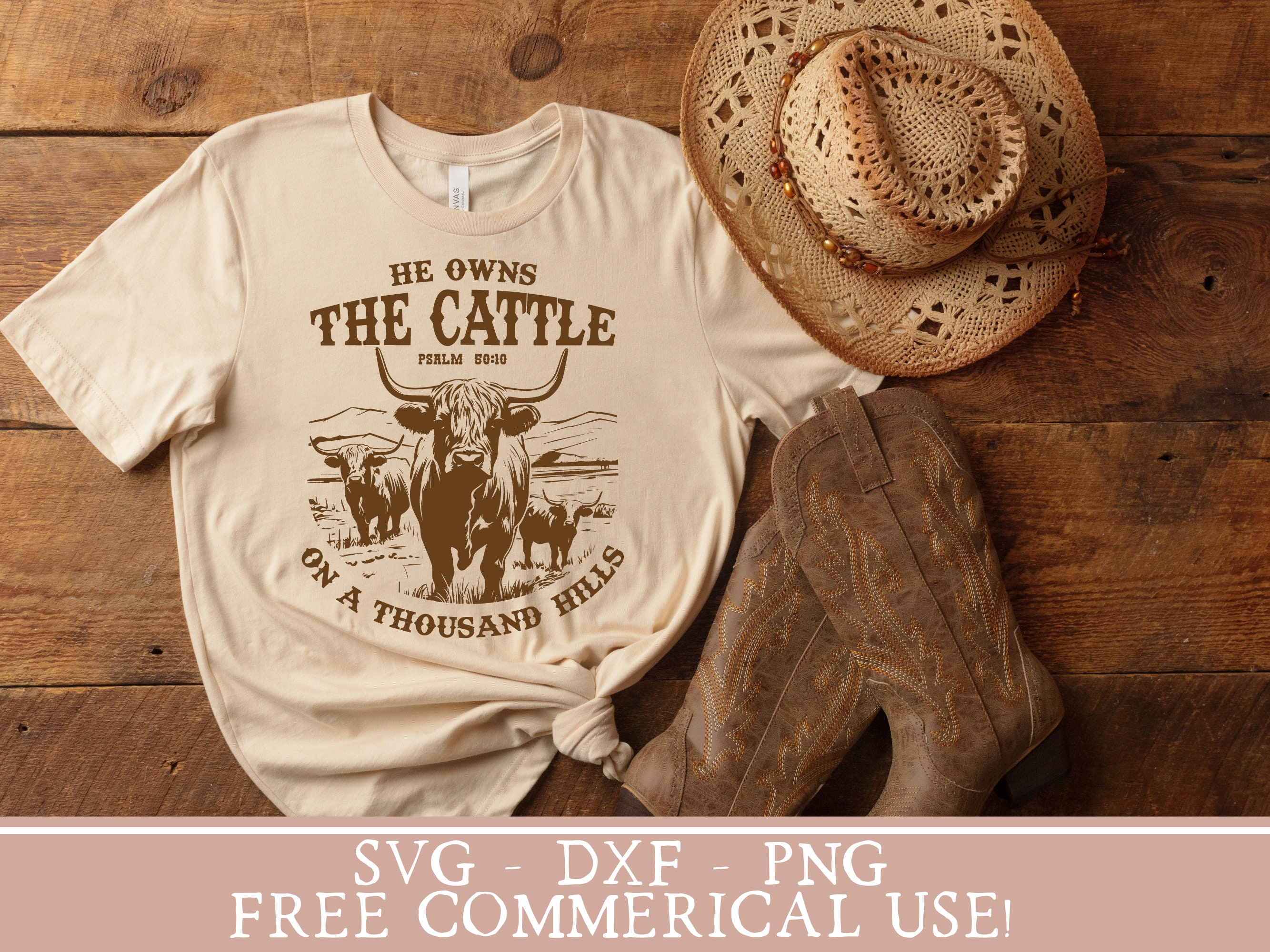 Christian Cattle Png Svg Christian Western Png for Shirt Highland Cow ...