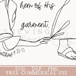 Hem of His Garment Svg Trendy Christian Shirt Png Matthew Bible Verse ...