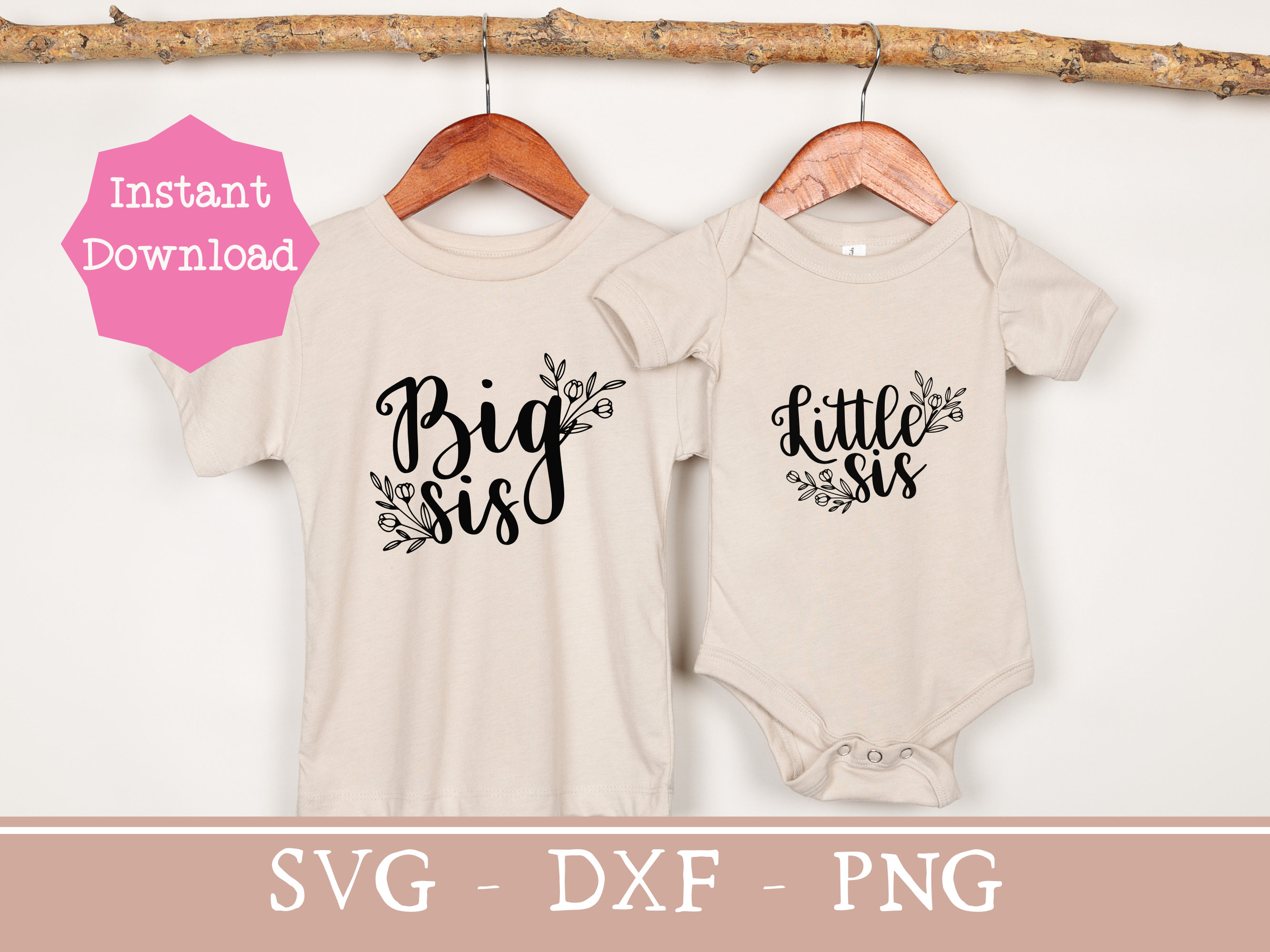Matching Floral Big Sister Little Sister Shirt Svg Big Sis Little Sis ...