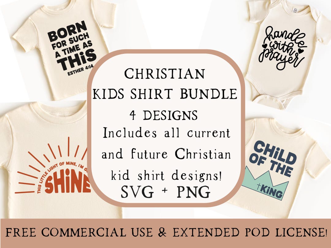 Christian Kid Shirt Svg Bundle Child Faith Shirt Png Bundle Religious ...