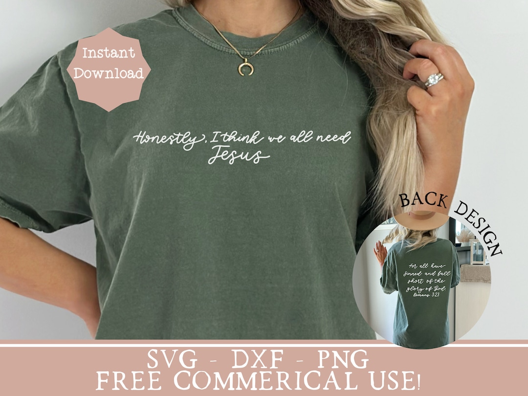 Bible Verse Shirt Svg Christian Minimalist Shirt Png Front and Back Svg ...