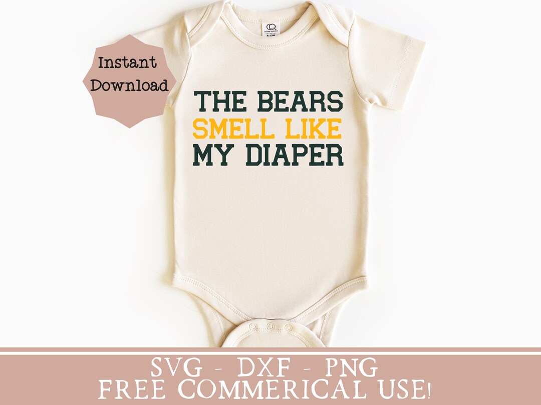 Green Bay Packer Baby Onesie Svg Funny Packer Toddler Shirt Png Green ...