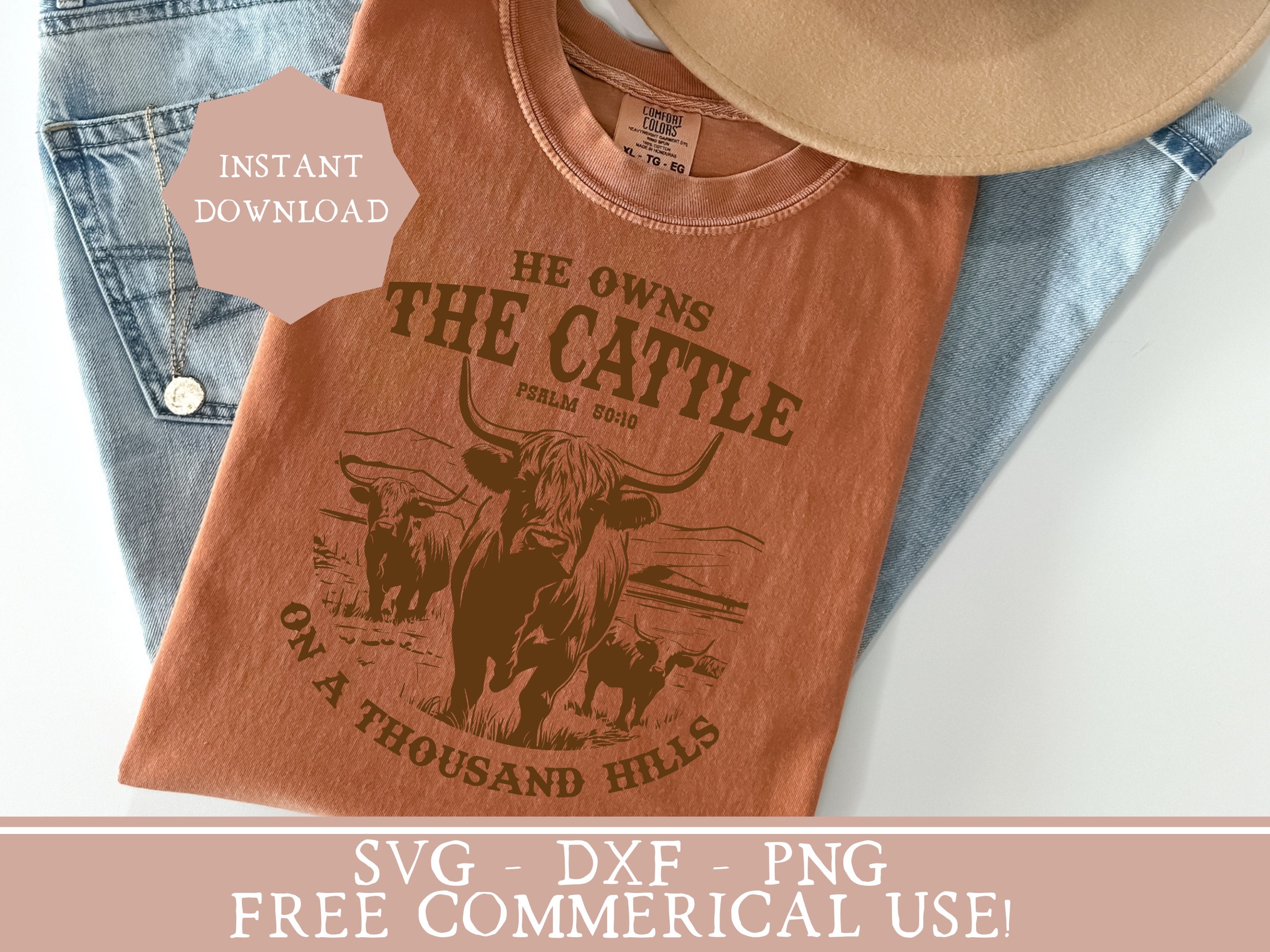 Western Cow Png Christian Western Svg Cattle Shirt Sublimation Design ...