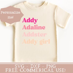 Custom Nickname Shirt Svg Personalized Nickname Shirt Png for ...