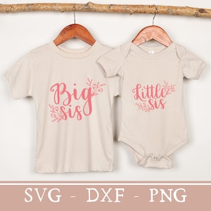 Matching Floral Big Sister Little Sister Shirt Svg Big Sis Little Sis ...