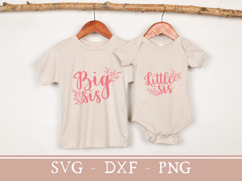 Matching Floral Big Sister Little Sister Shirt Svg Big Sis Little Sis ...