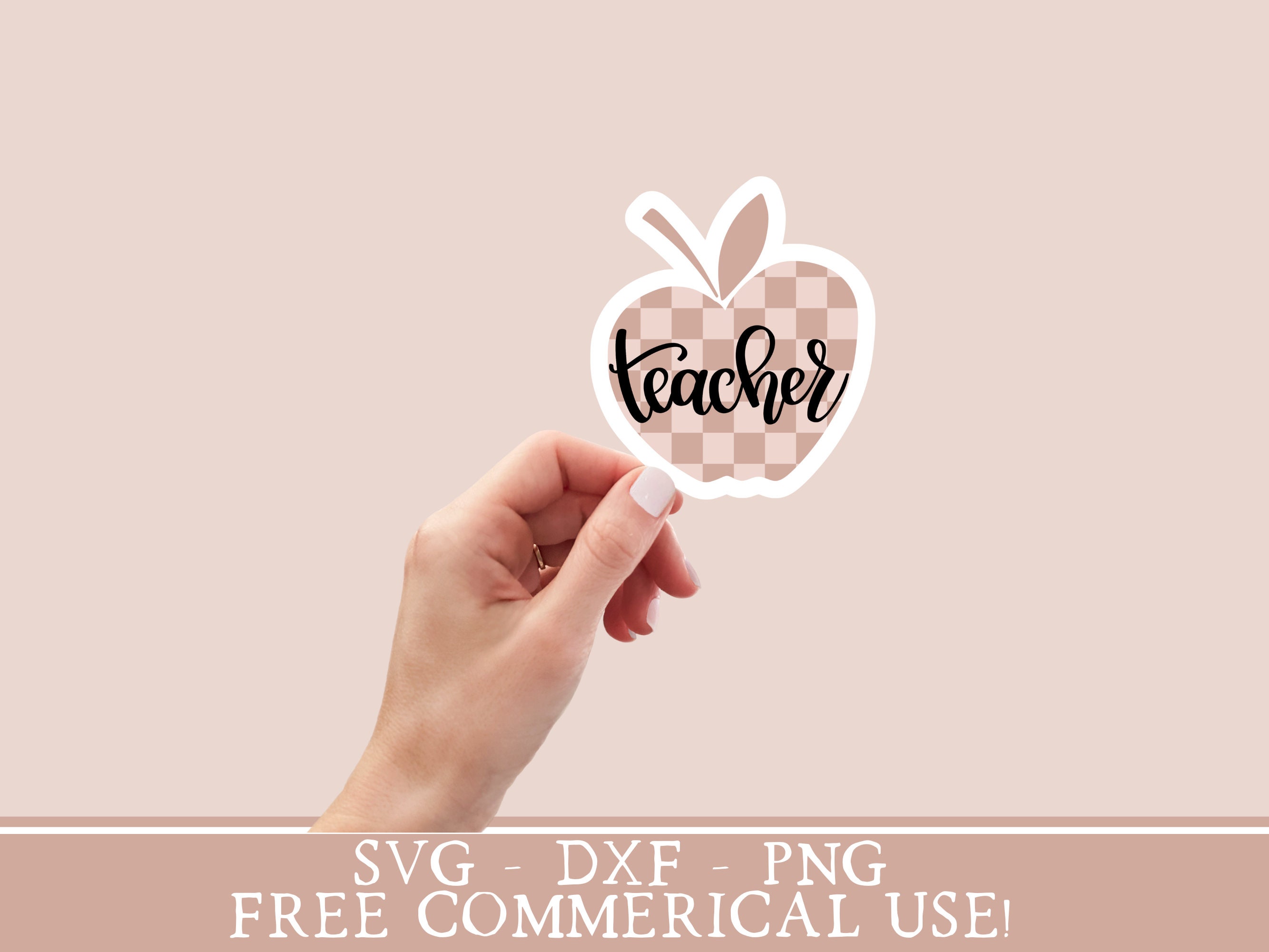 Checkered Apple Png Teacher Apple Svg Teacher Tote Bag Png Checkered ...