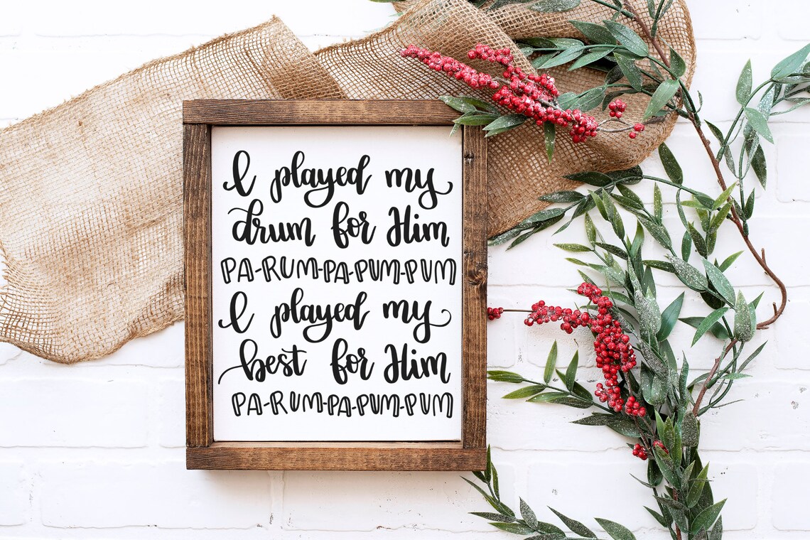 Little Drummer Boy Svg Christian Christmas SVG for Christmas Signs ...