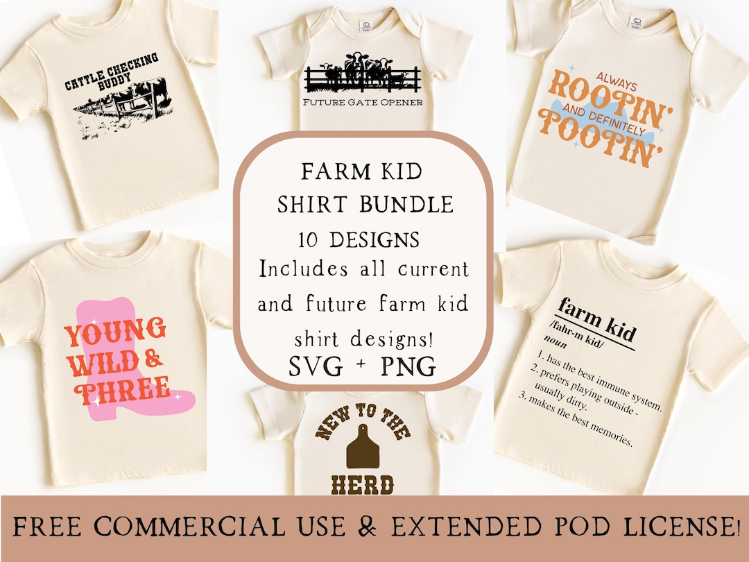 Farm Kid Svg Bundle Country Living Png Bundle Farm Shirt Sublimation ...