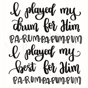 Little Drummer Boy Svg Christian Christmas SVG for Christmas Signs ...