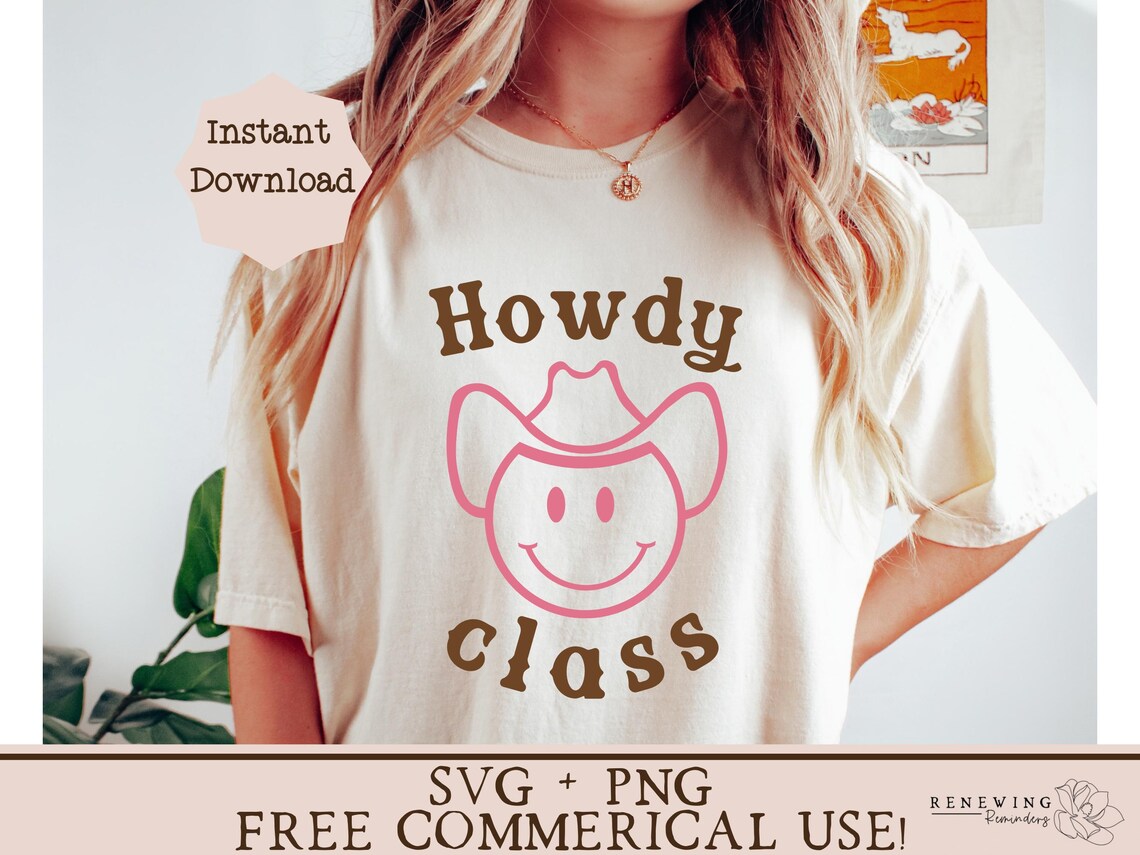 Western Teacher Png Howdy Class Svg Teacher Smiley Face Cowgirl Png ...