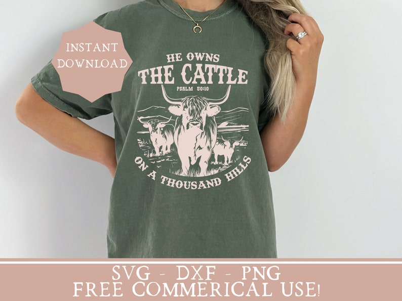 Western Cow Png Christian Western Svg Cattle Shirt Sublimation Design ...