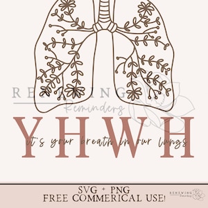 Floral YHWH Svg Bible Verse Shirt Png Christian Tshirt Svg Front and ...