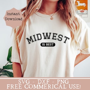 Trendy Midwest is Best Svg Rural Living Png Midwest Varsity Shirt Svg ...