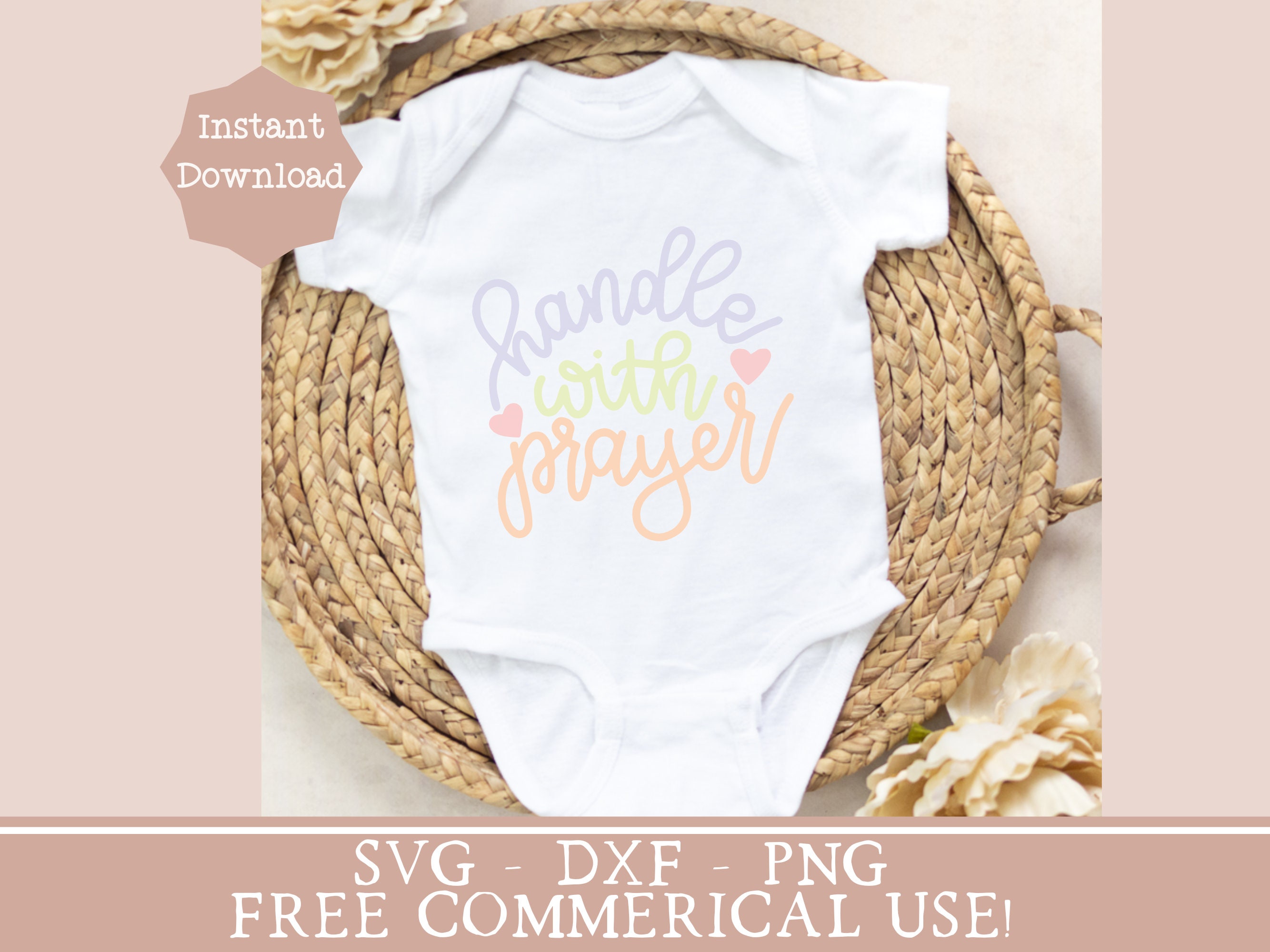 Prayer Baby Onesie Svg Cute Christian Onesie Png Baby Girl Shower Gift ...