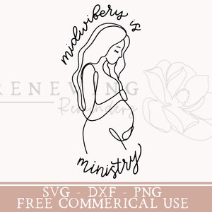 Christian Midwife Png Single Line Pregnant Woman Drawing Midwife Gift ...