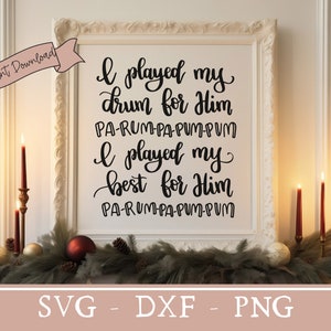 Little Drummer Boy Svg Christian Christmas Carol Svg Christmas Song ...
